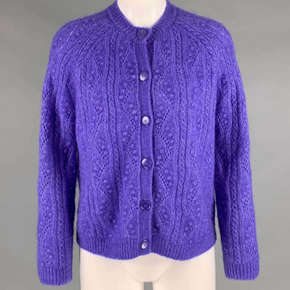 Sezane | Sweaters | La Maille Sezane Purple Mohair Blend Textured ...